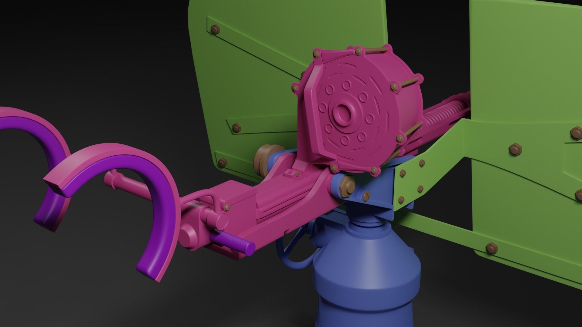 3D model Submarine anti-aircraft gun USS Pampanito-SS-383 VR / AR / low ...