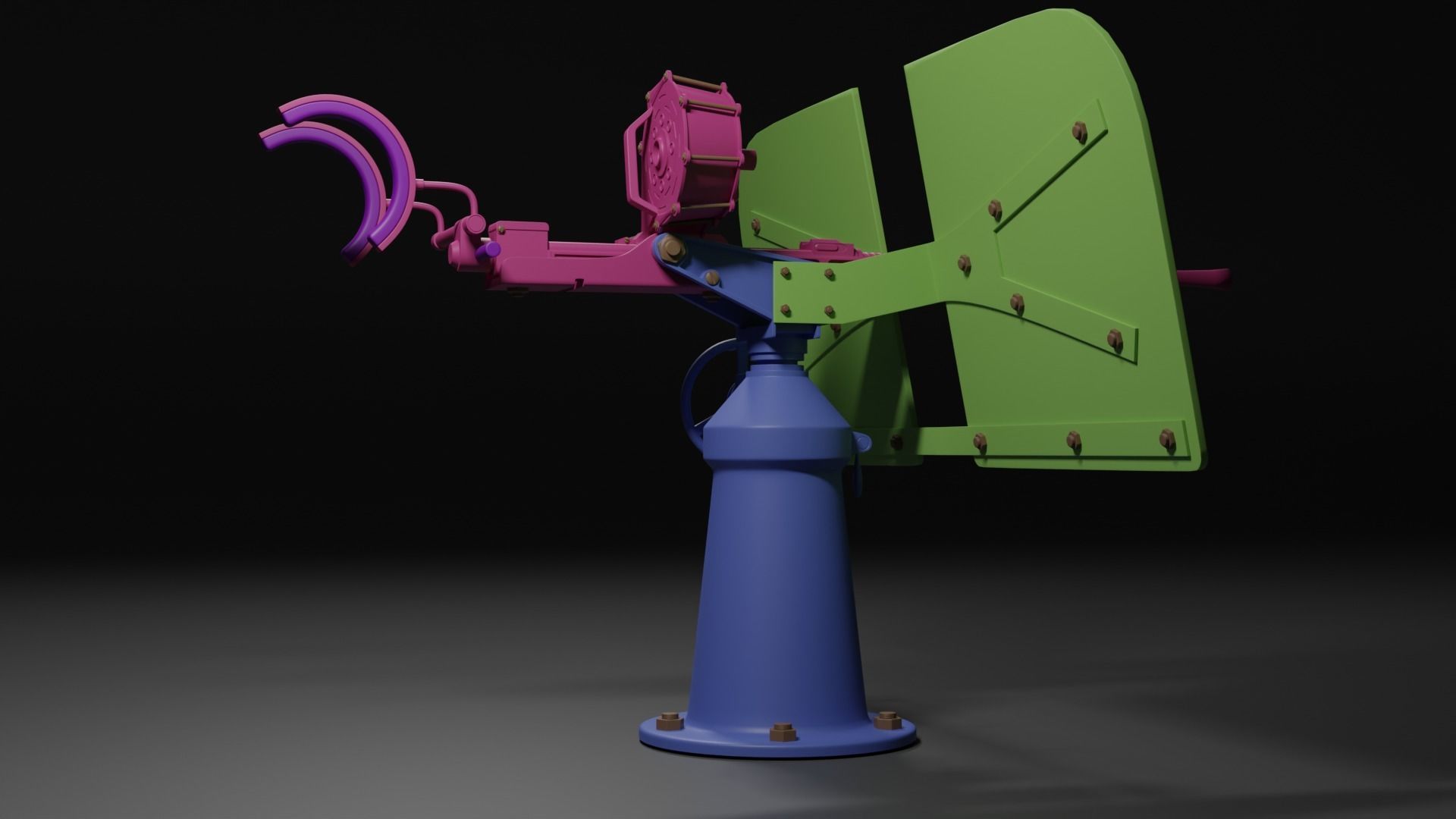 3D model Submarine anti-aircraft gun USS Pampanito-SS-383 VR / AR / low ...
