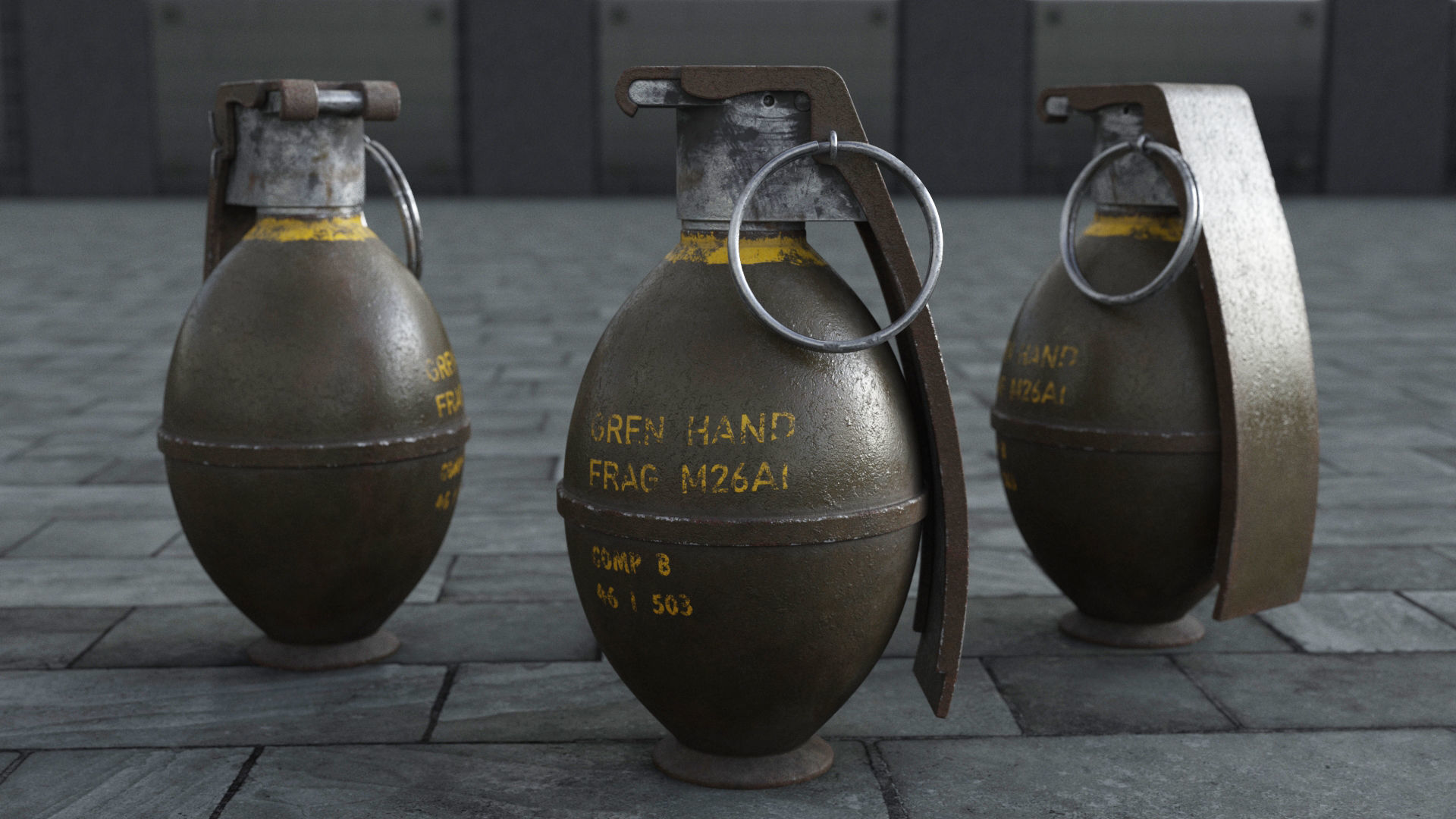 3D model Hand Grenade v3 VR / AR / low-poly | CGTrader