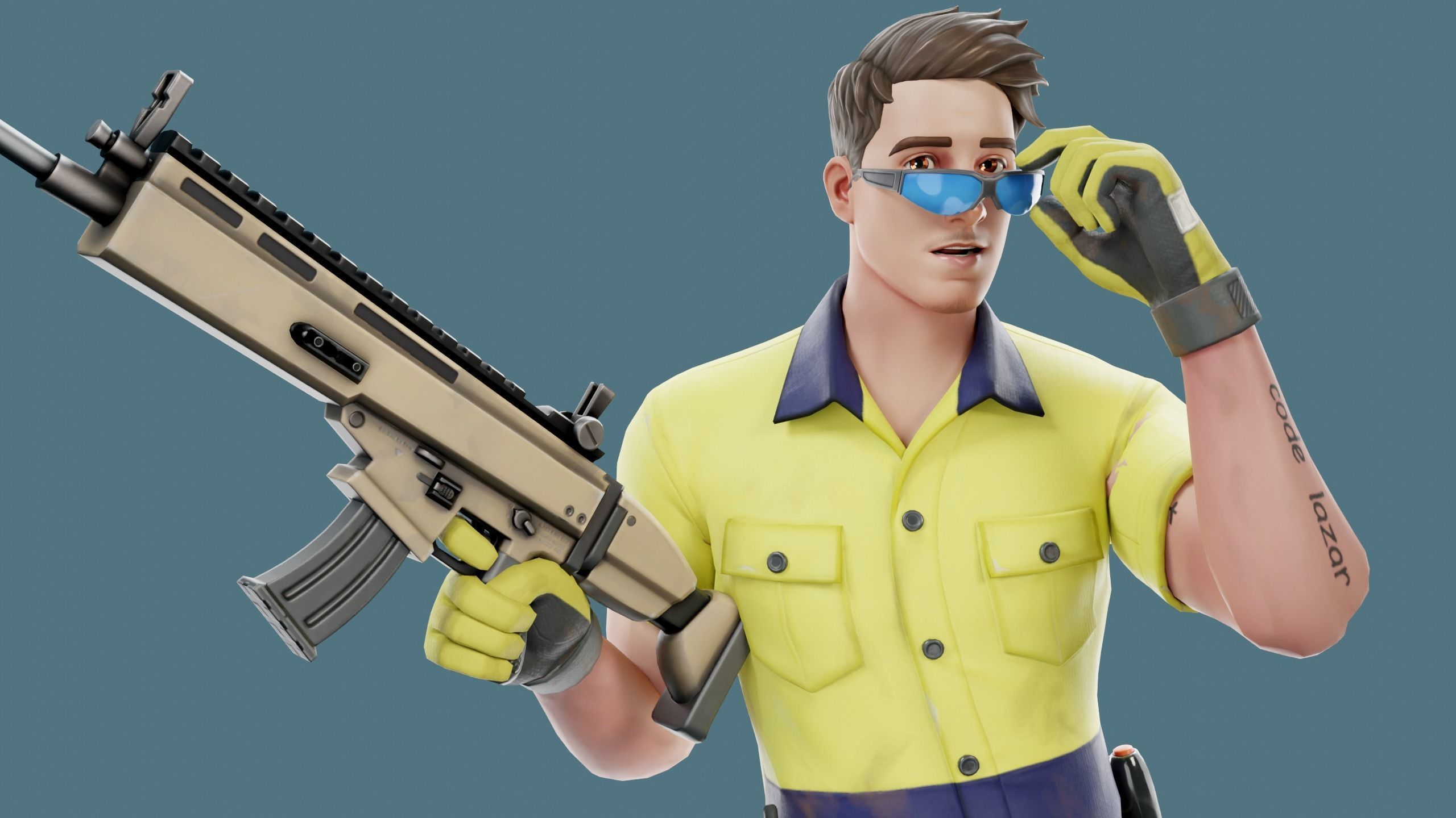 3D model Fortnite Character Lazarbeam VR / AR / low-poly | CGTrader