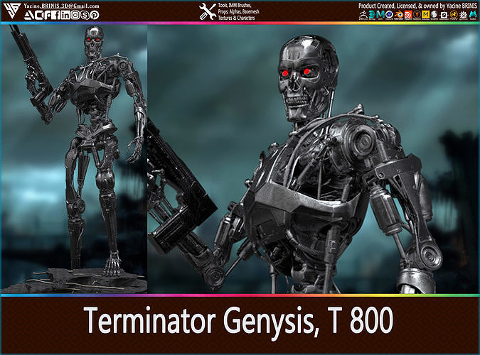 Terminator Genysis T800 3D Model 3D model 3D printable | CGTrader