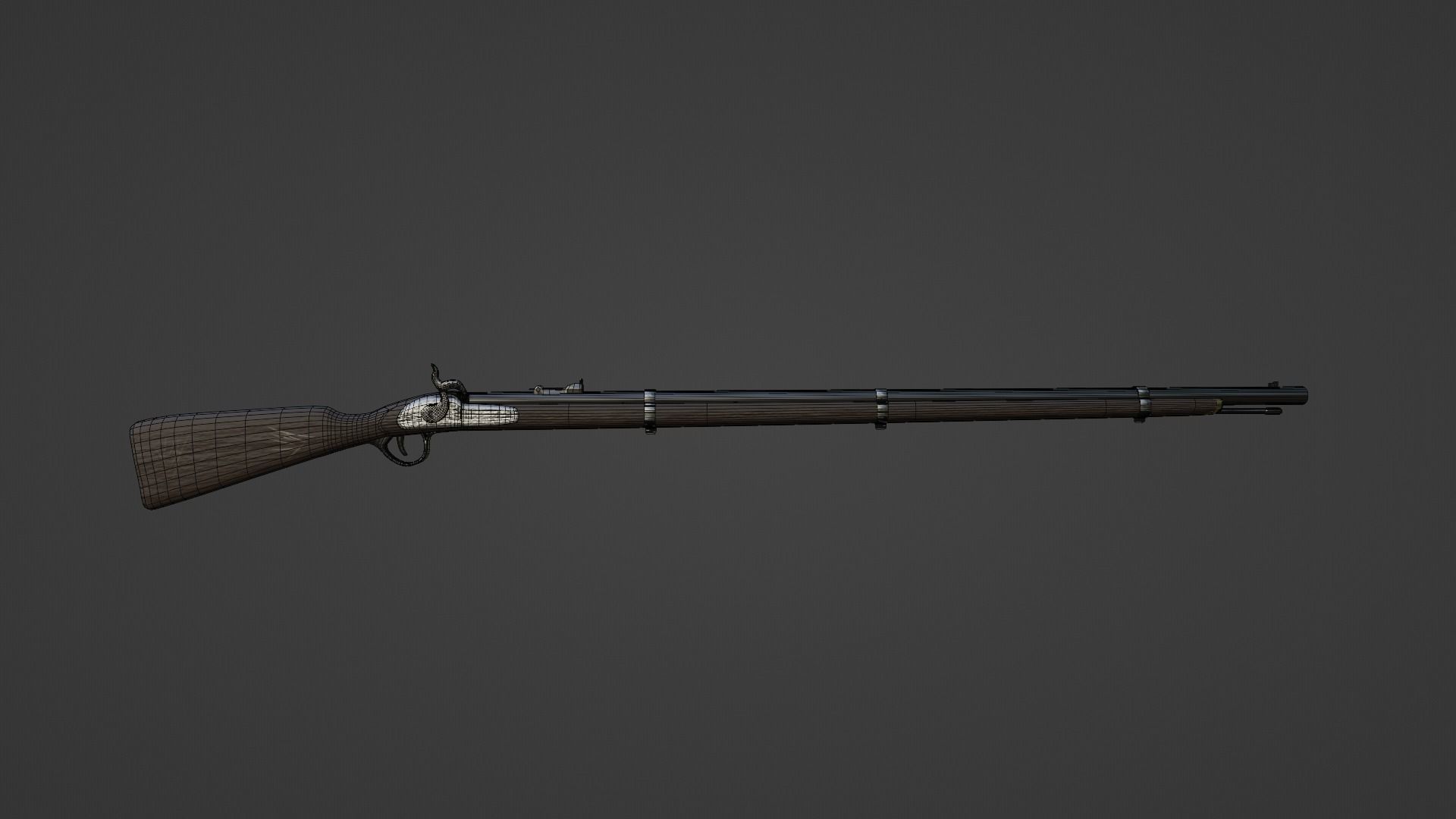 3D model 1853 Enfield Target Percussion Musket VR / AR / low-poly ...
