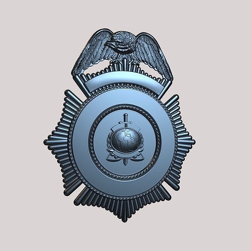 BADGE with eagle 3D model 3D printable | CGTrader