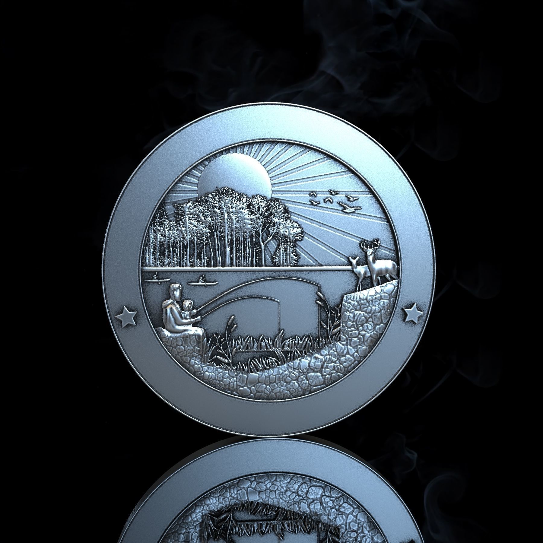 County Seal 3D model 3D printable | CGTrader