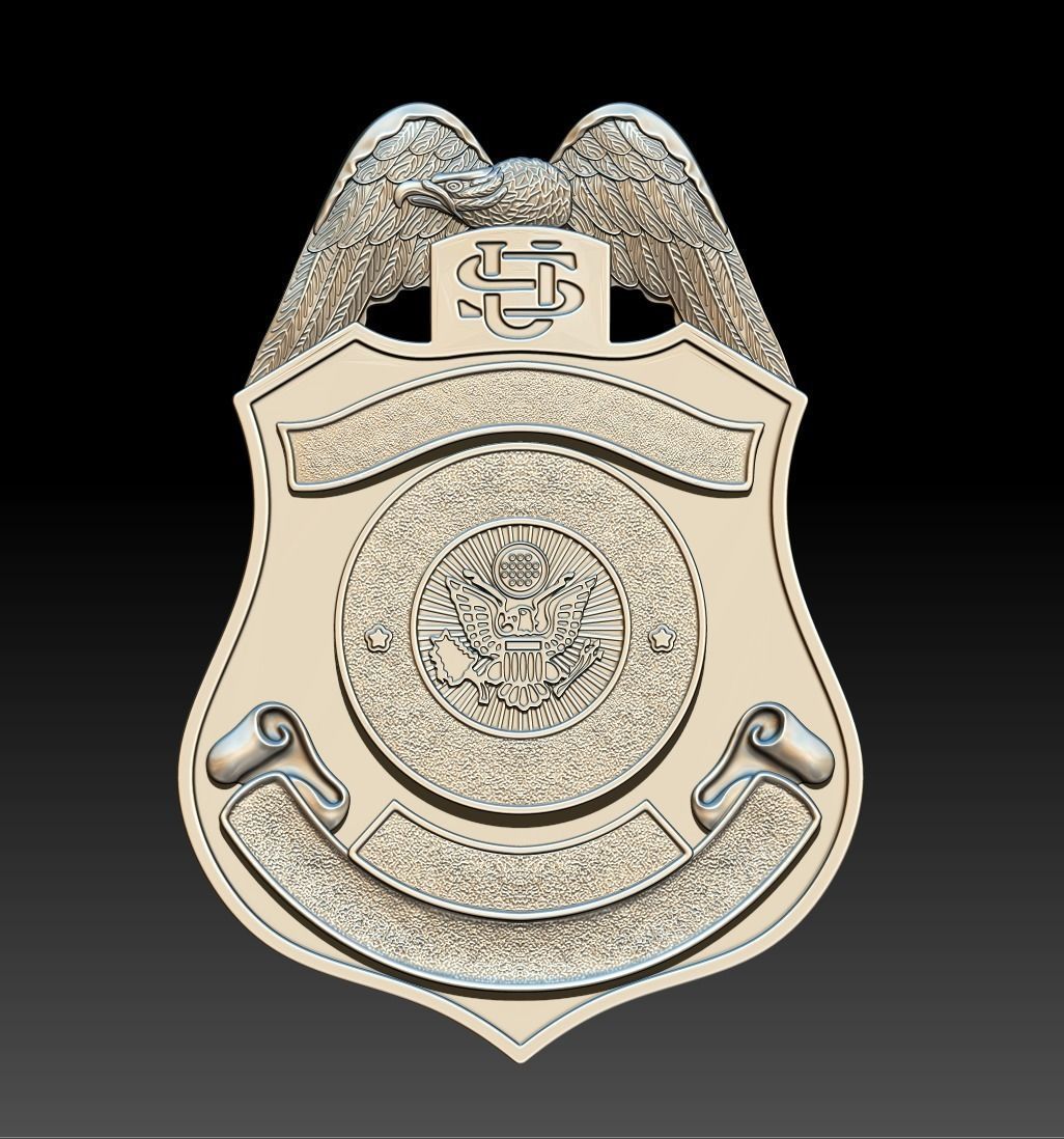 DOS Badge 3D model 3D printable | CGTrader