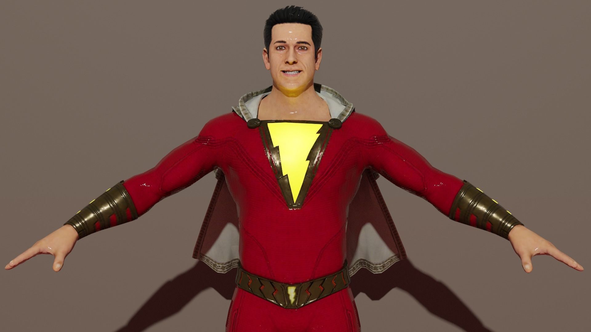 Shazam 3D model rigged | CGTrader