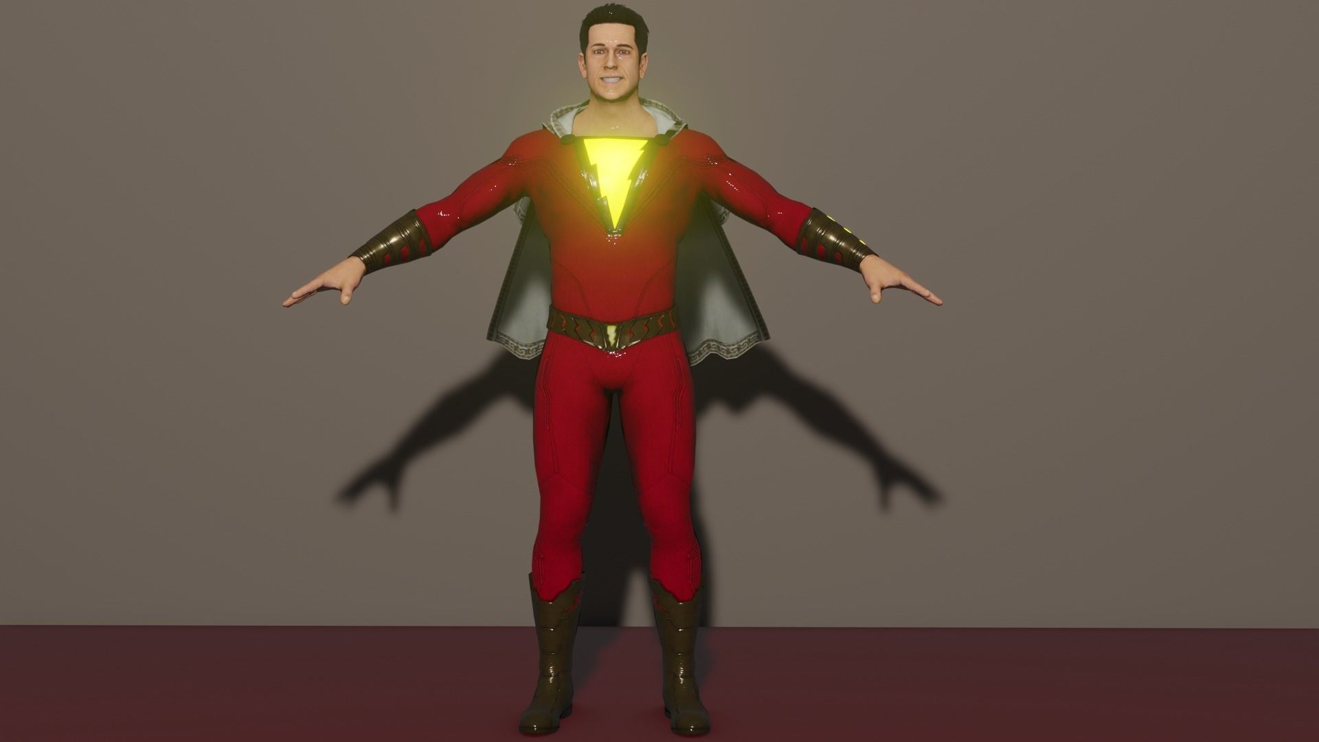 Shazam 3D model rigged | CGTrader