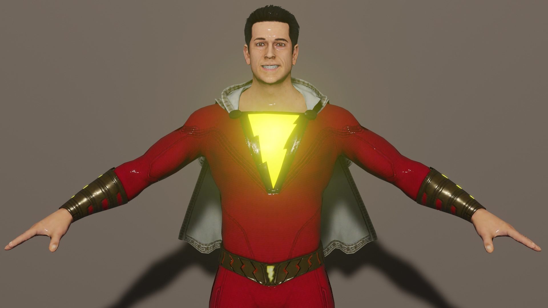 Shazam 3D model rigged | CGTrader
