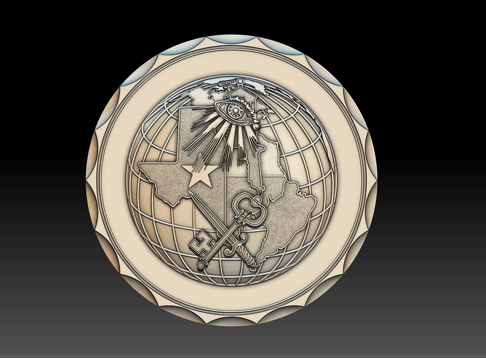 Office of Intelligence Seal 3D model 3D printable | CGTrader