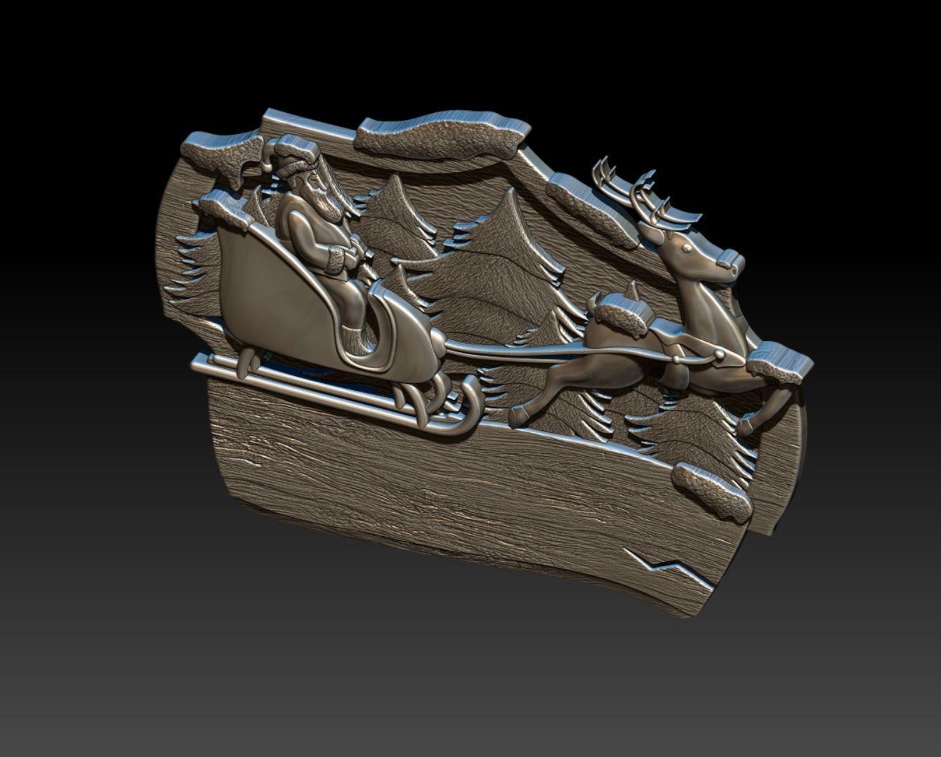 Santa Logo 3D model 3D printable | CGTrader