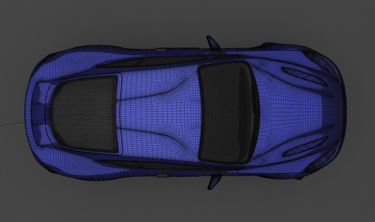 Concept car LSD 3D model rigged | CGTrader