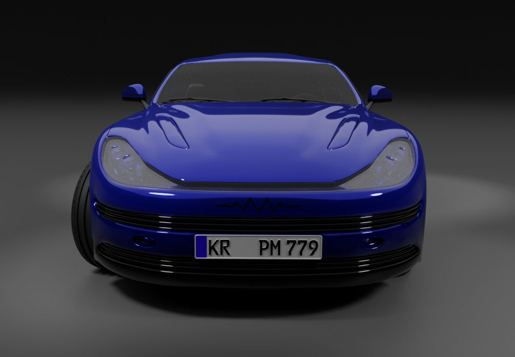 Concept car LSD 3D model rigged | CGTrader