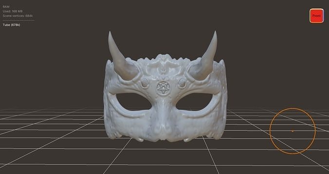 Half mask 3D model 3D printable | CGTrader
