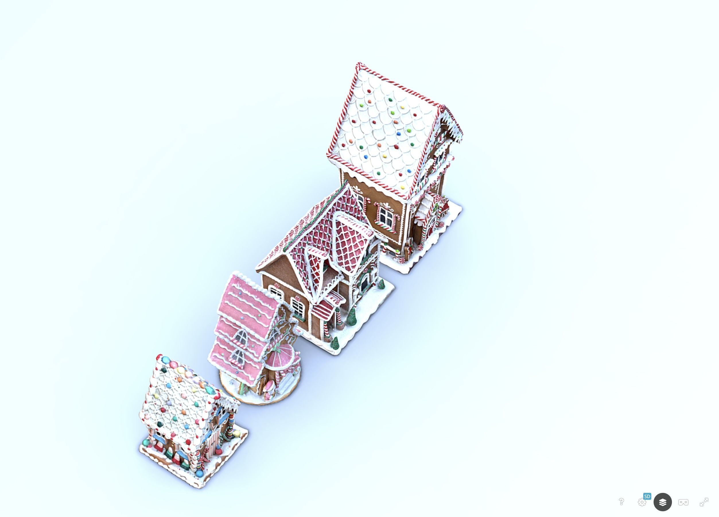 Gingerbread Houses Scan Pack 3D model | CGTrader