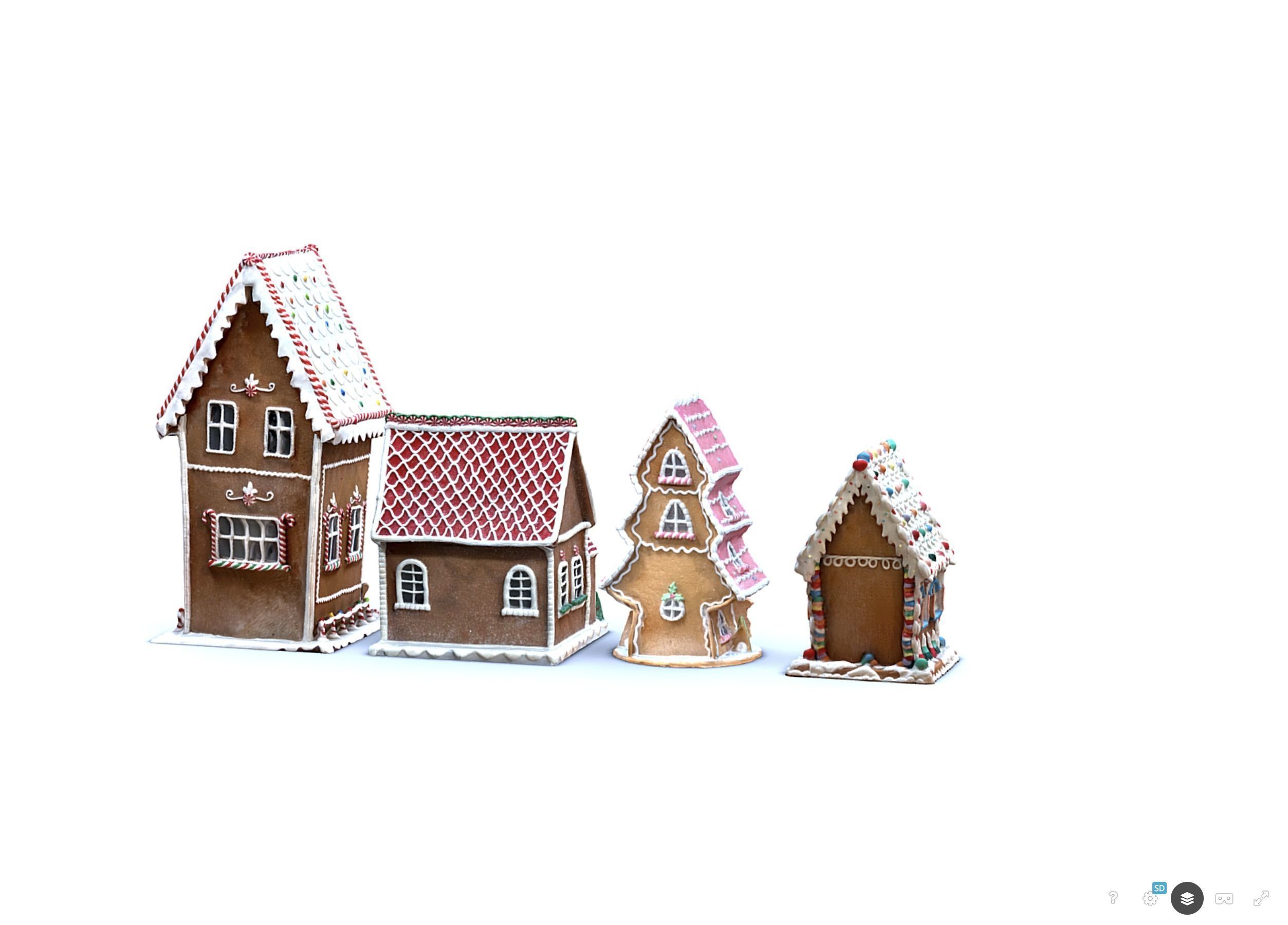 Gingerbread Houses Scan Pack 3D model | CGTrader