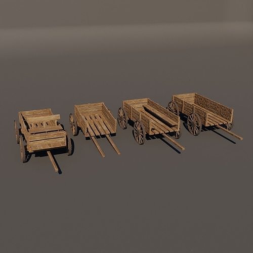 3D model Medeival Wagons VR / AR / low-poly | CGTrader