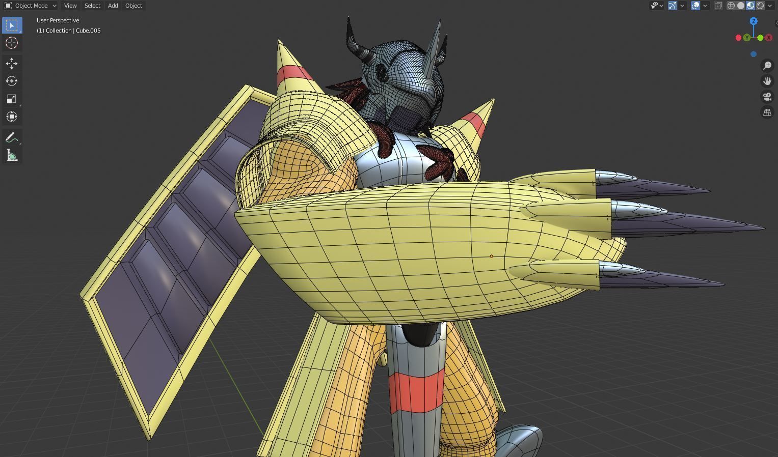WarGreymon - Digimon 3D model rigged | CGTrader