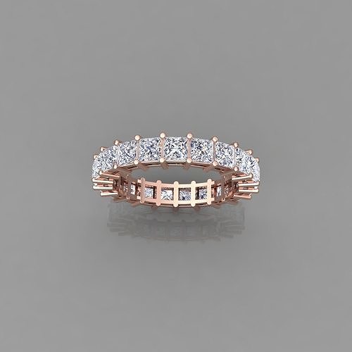 Princess Eternity Ring 3d Model and Render 3D model 3D printable | CGTrader