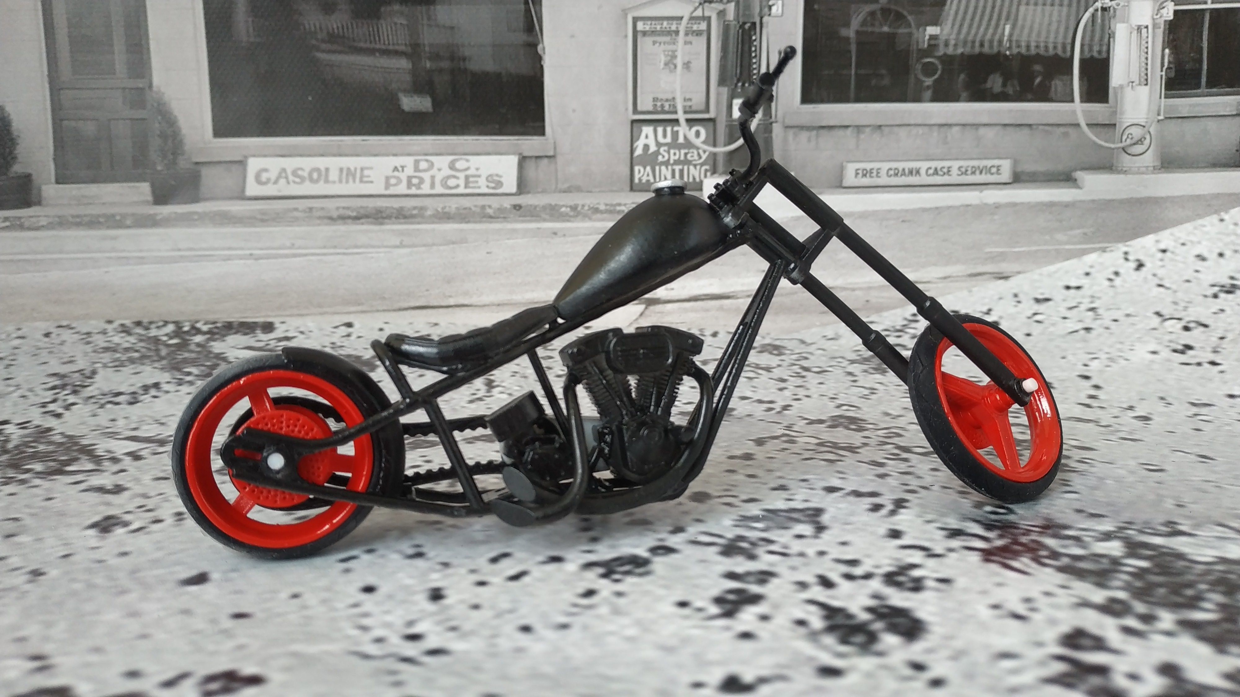 Chopper custom biker motorcycle STL printable 3D model 3D printable ...