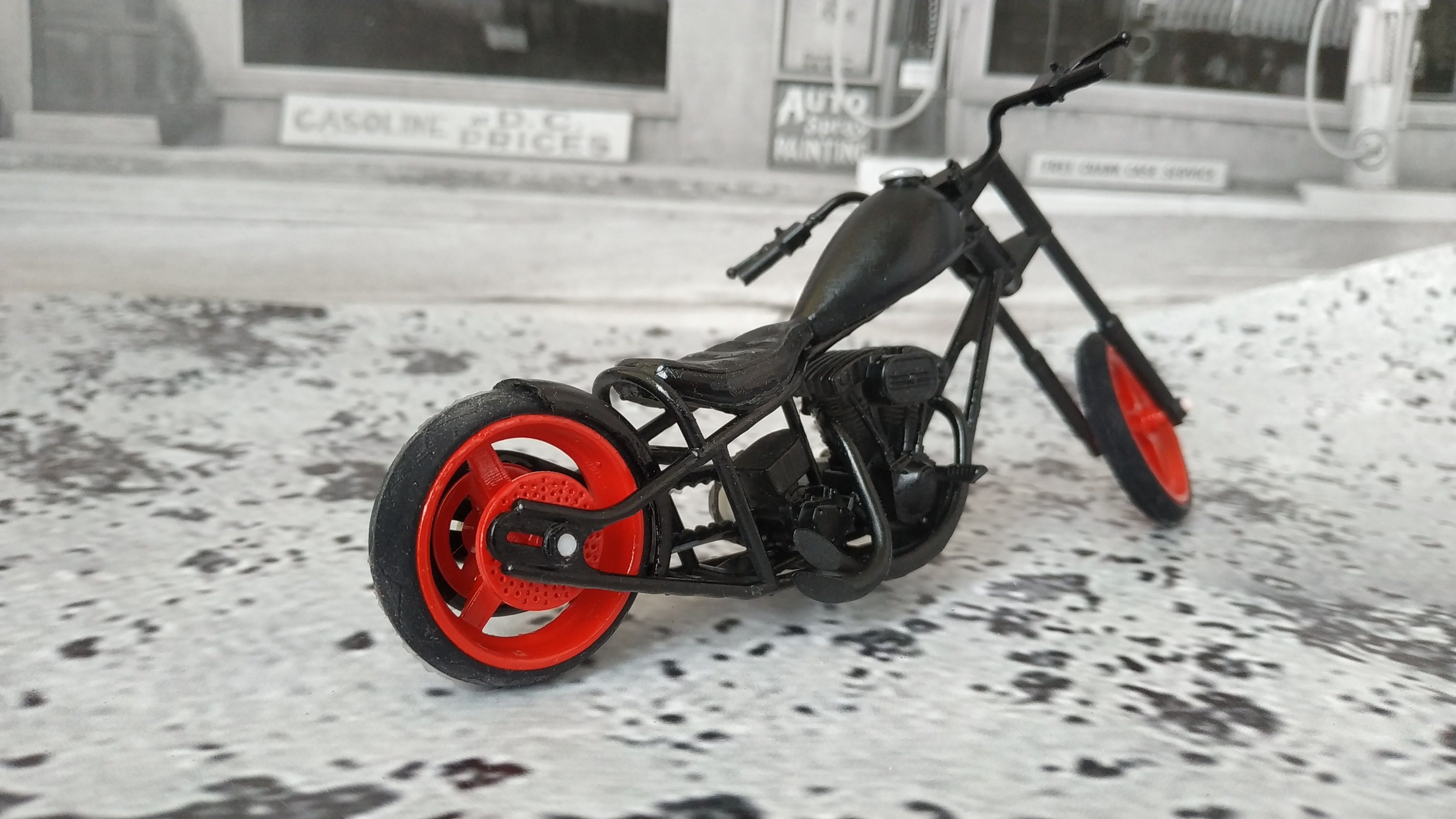 Chopper custom biker motorcycle STL printable 3D model 3D printable ...