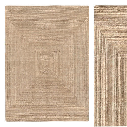 ODISHA HAND-KNOTTED SILK and WOOL RUG 3D model | CGTrader