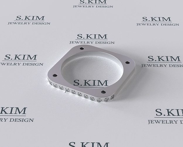 Square ring 3D model 3D printable | CGTrader