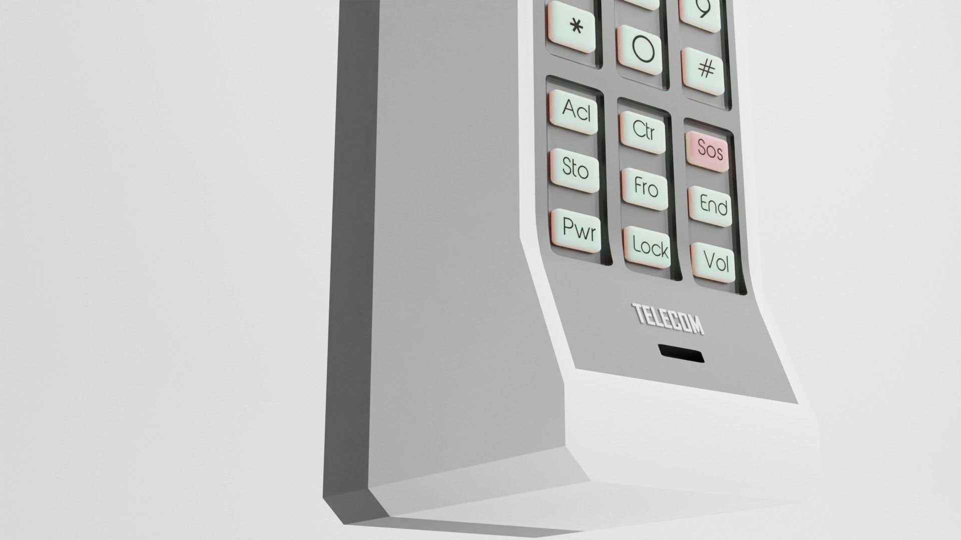 3D model Retro Brick Low-poly Cell Phone Low-poly VR / AR / low-poly ...