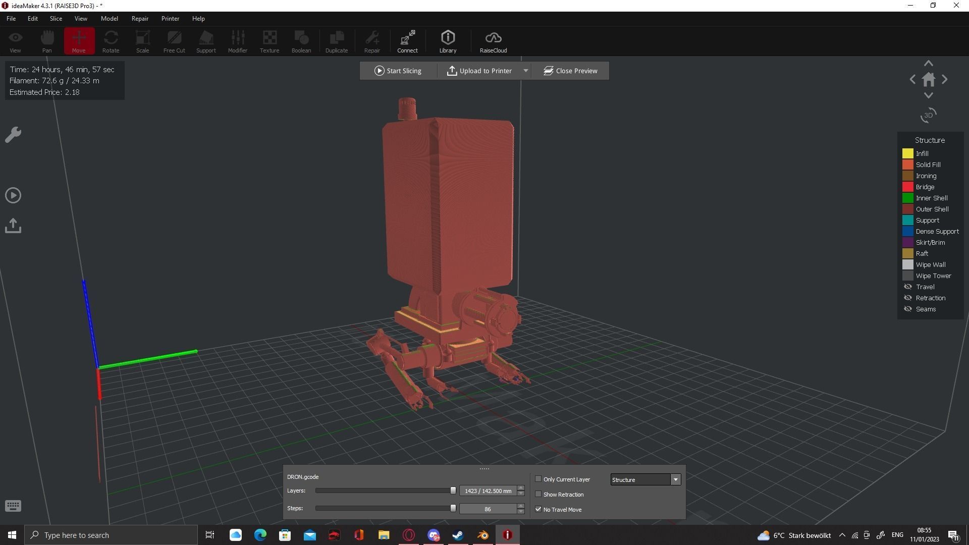 3D model Printable POD from Nier Automata Drone VR / AR / low-poly ...