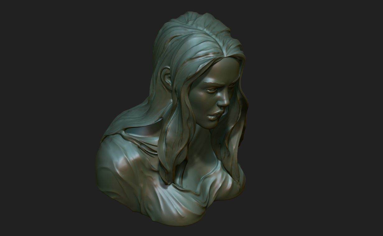 Female Bust Statue 220922 3D model 3D printable | CGTrader