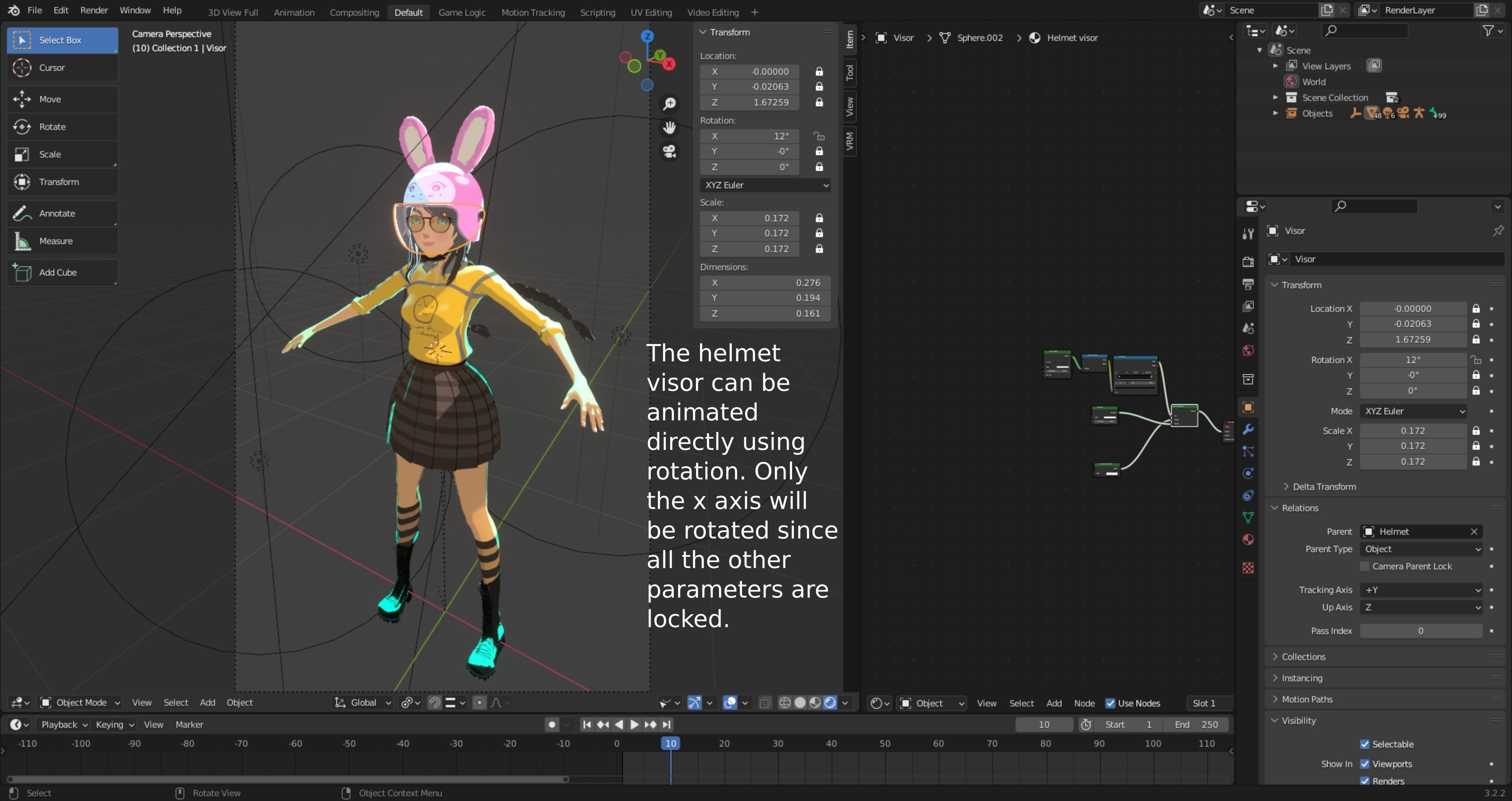 Nana chan 3D model rigged | CGTrader