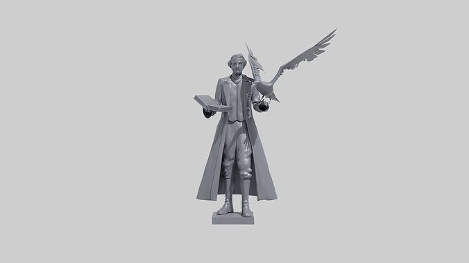 Edgar Allan Poe 3D Model 3D model | CGTrader
