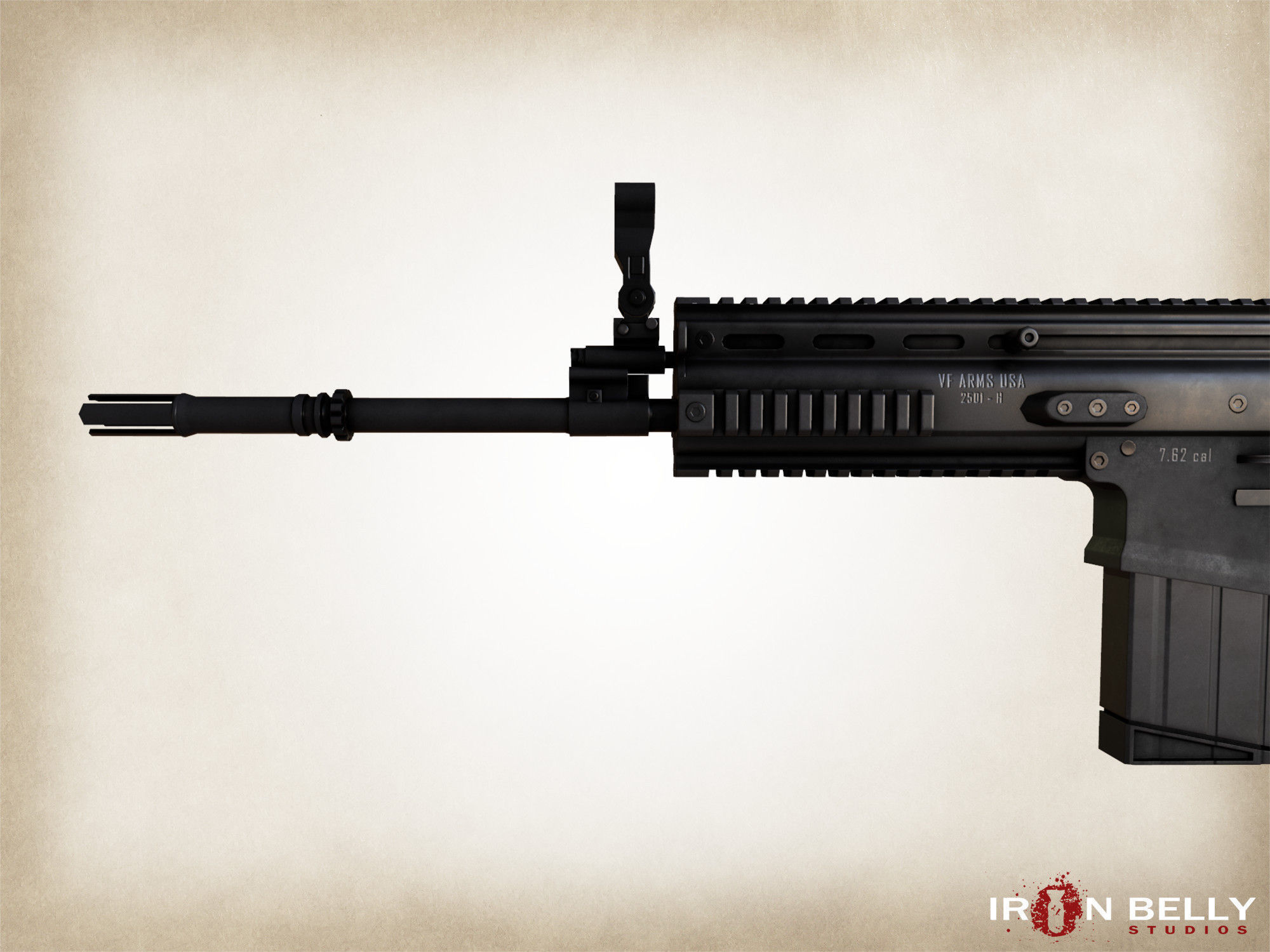 3D model AAA FPS SCAR Assault Rifle VR / AR / low-poly | CGTrader