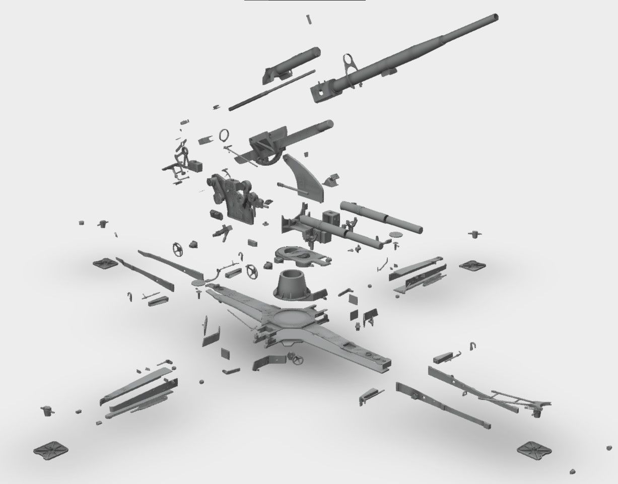 German FLAK 88 mm 3D model 3D model | CGTrader