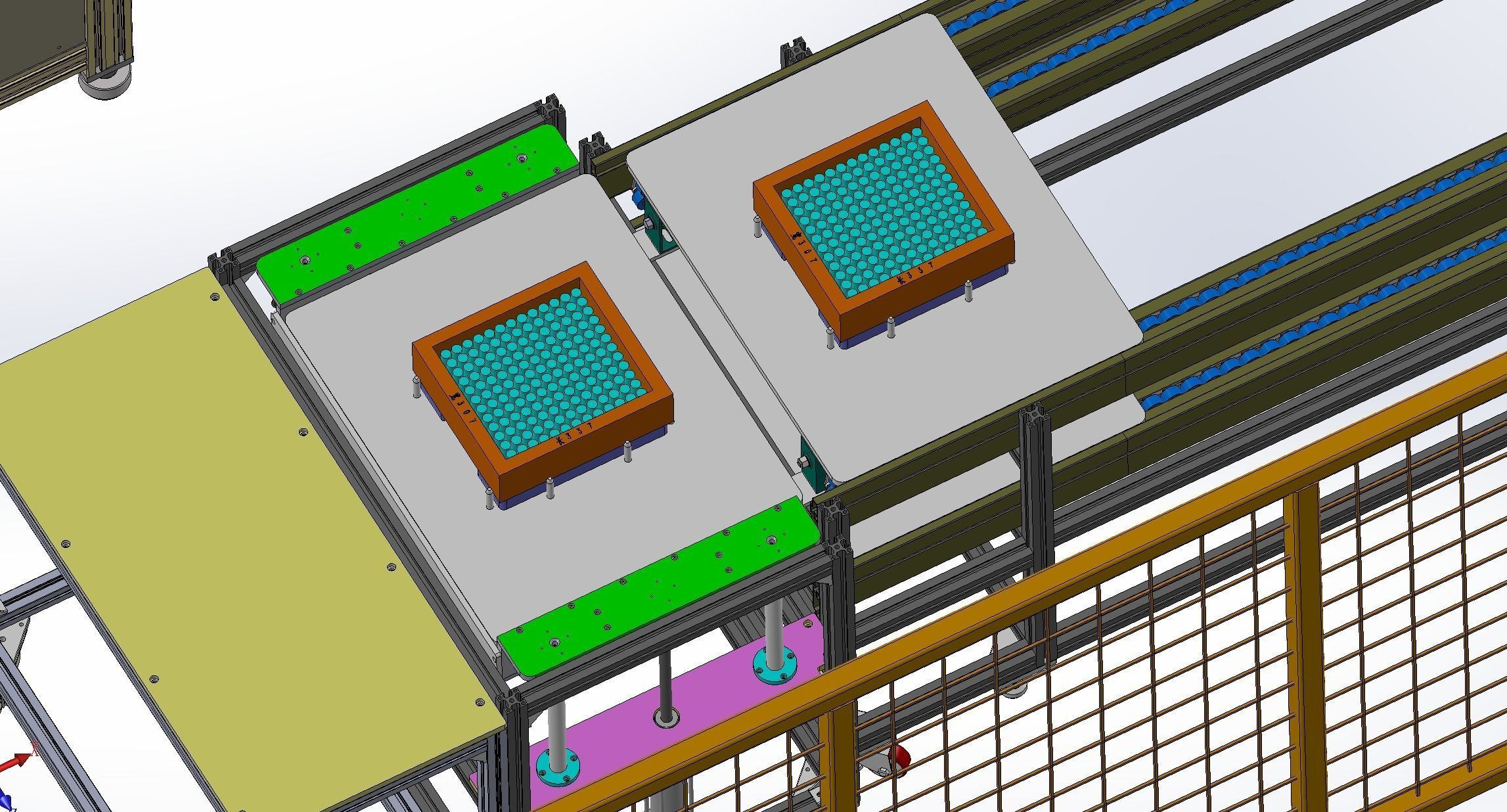 Automatic production line for battery pack electrode welding 3D model ...