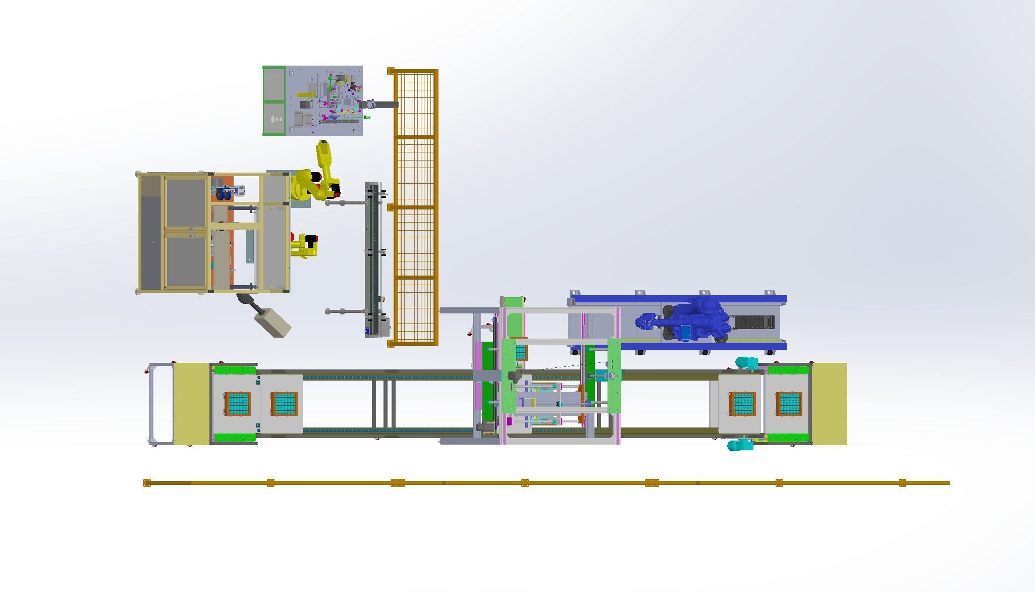 Automatic production line for battery pack electrode welding 3D model ...