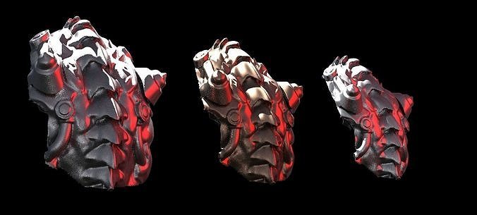 Spine spikes attachment 2 low poly 3D model | CGTrader
