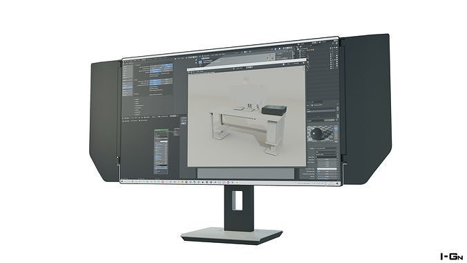 3D model Computer Monitor Flat 32 VR / AR / low-poly | CGTrader