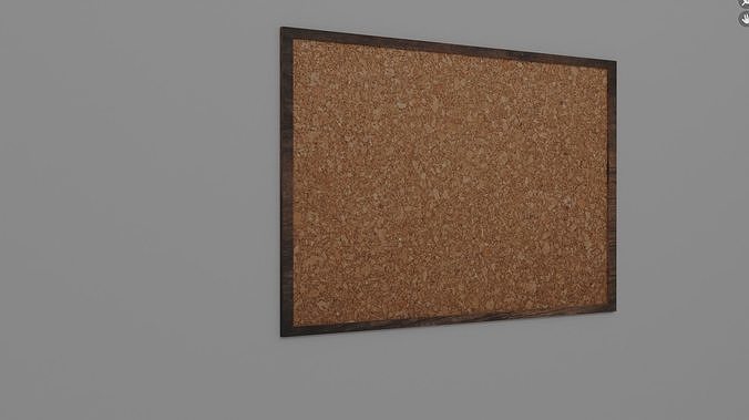 3D model Corkboard cork board on wall VR / AR / low-poly | CGTrader