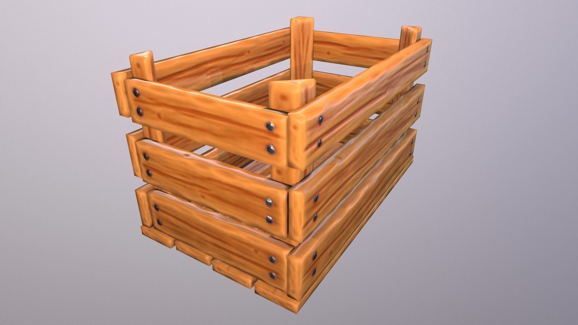 Stylized wood crate free VR / AR / low-poly 3D model | CGTrader