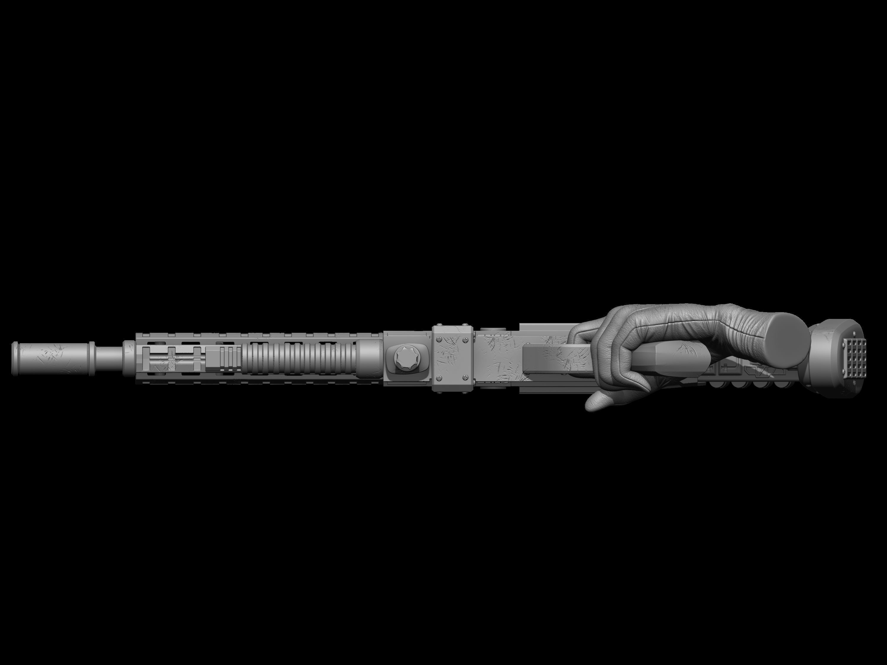 Gun with Hand 01 3D Model 3D model 3D printable | CGTrader