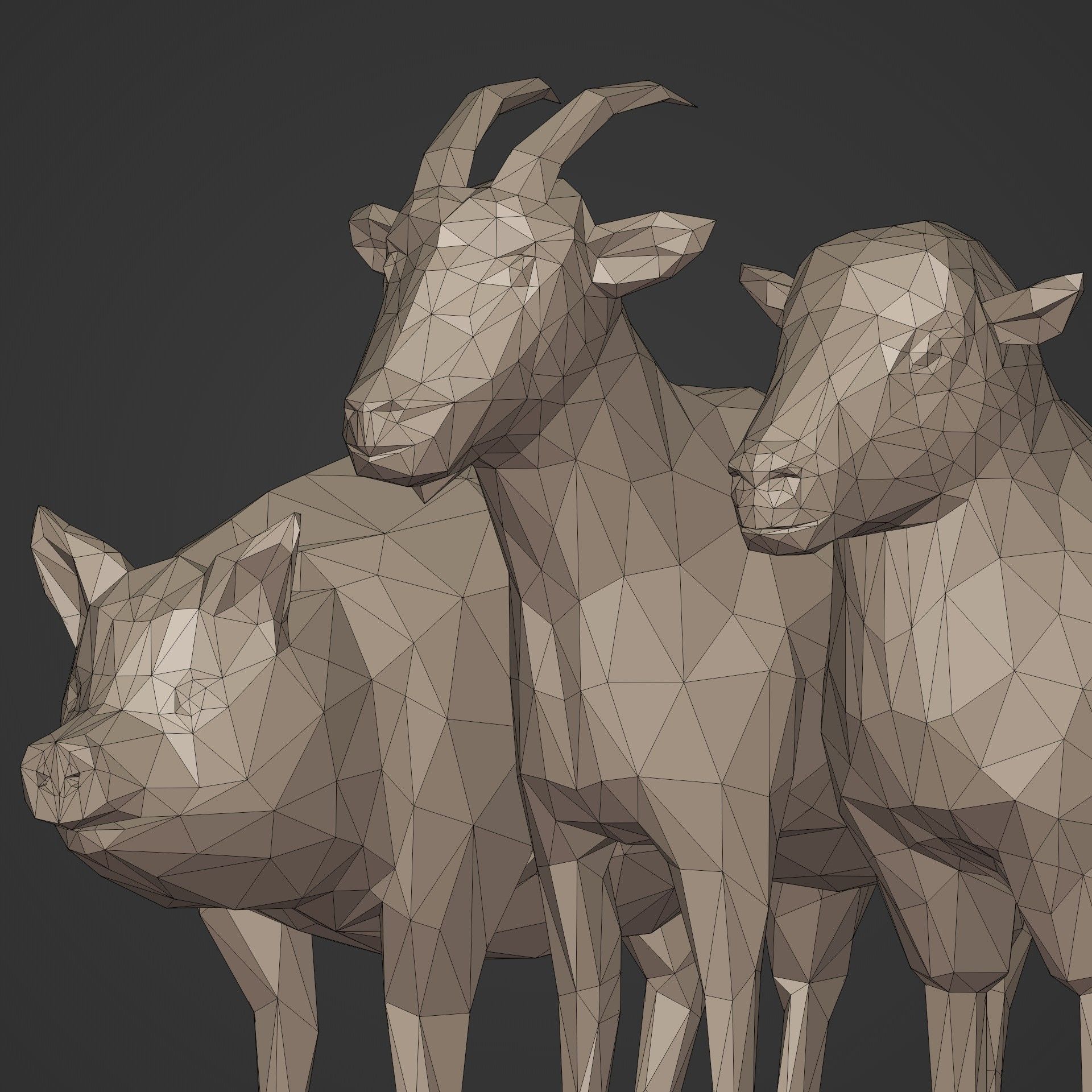 Farm Animals Pack 3D model 3D printable | CGTrader