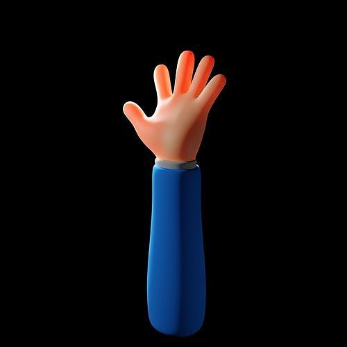 cartoon hand 3D model | CGTrader