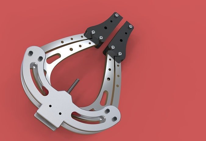 Mechanical Robotic gripper arm 2 finger with linear screw drive 3D ...