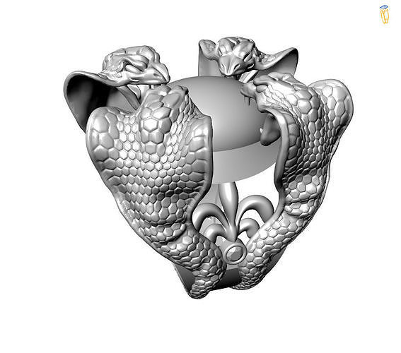 Ring snake cobra - 3dm 3D model 3D printable | CGTrader