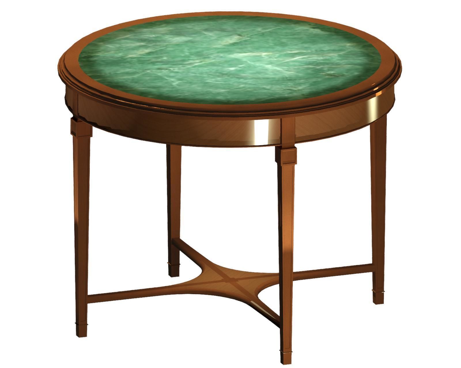 Table in wood and marble 3D model | CGTrader