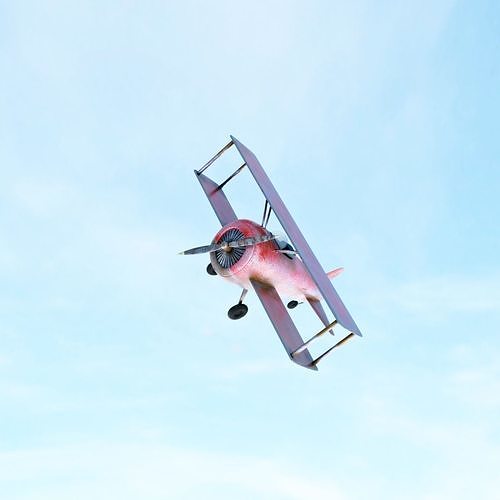 PLANE red air craft 3D model | CGTrader