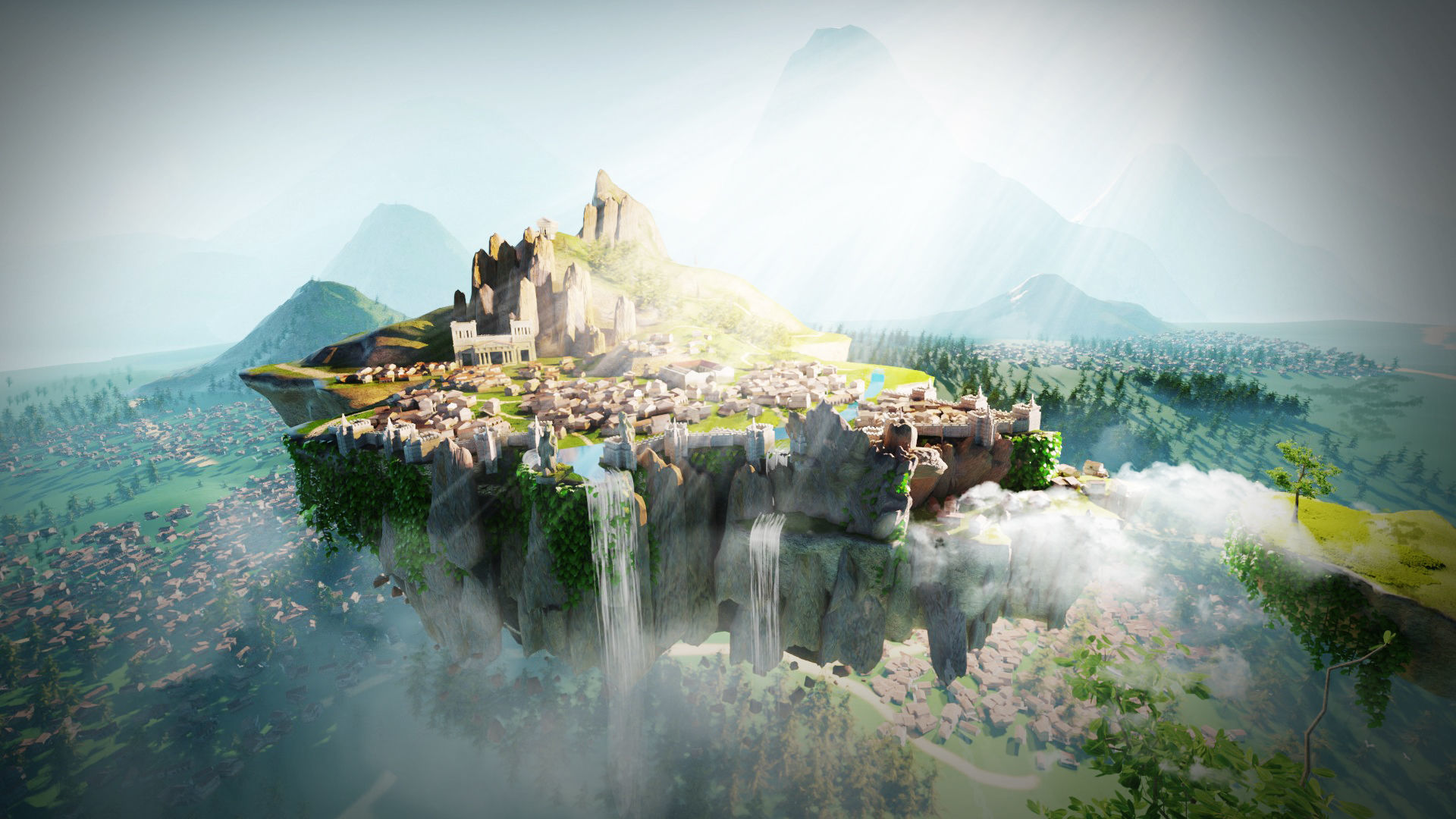 floating island made in blender 3D model | CGTrader