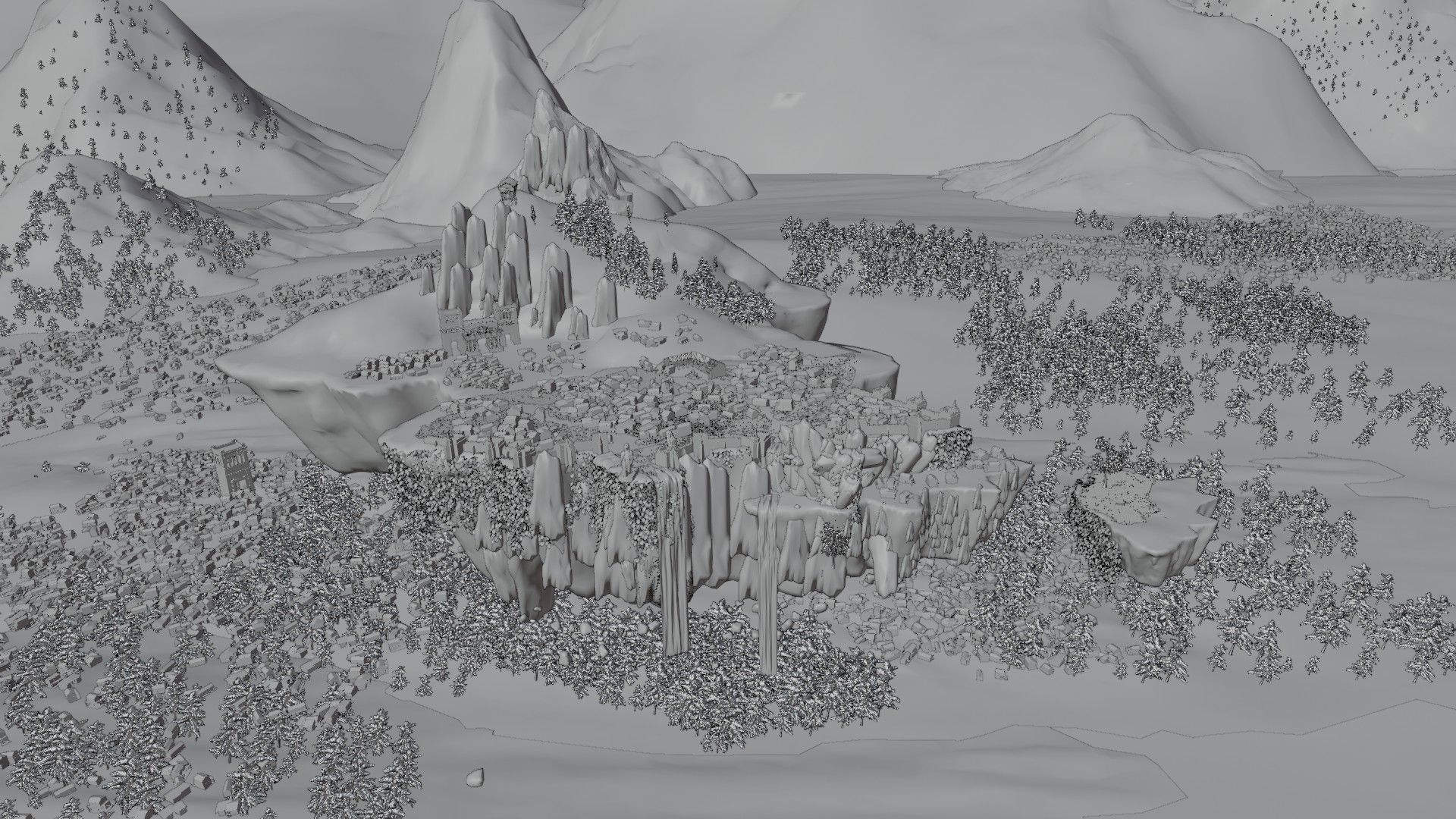 floating island made in blender 3D model | CGTrader