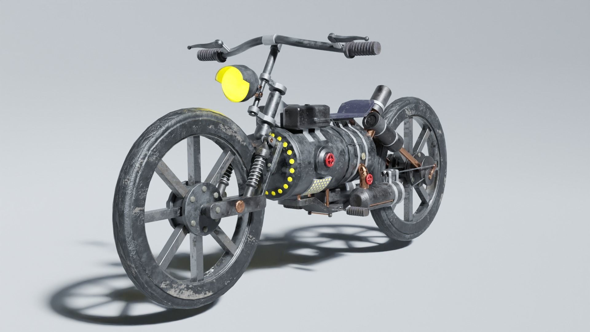 Steampunk Themed Motorbike or Motorcycle 3D model | CGTrader