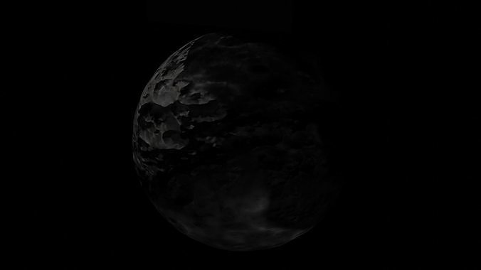 moon crater animation animated rocks planet terrain astronomy 3D model ...